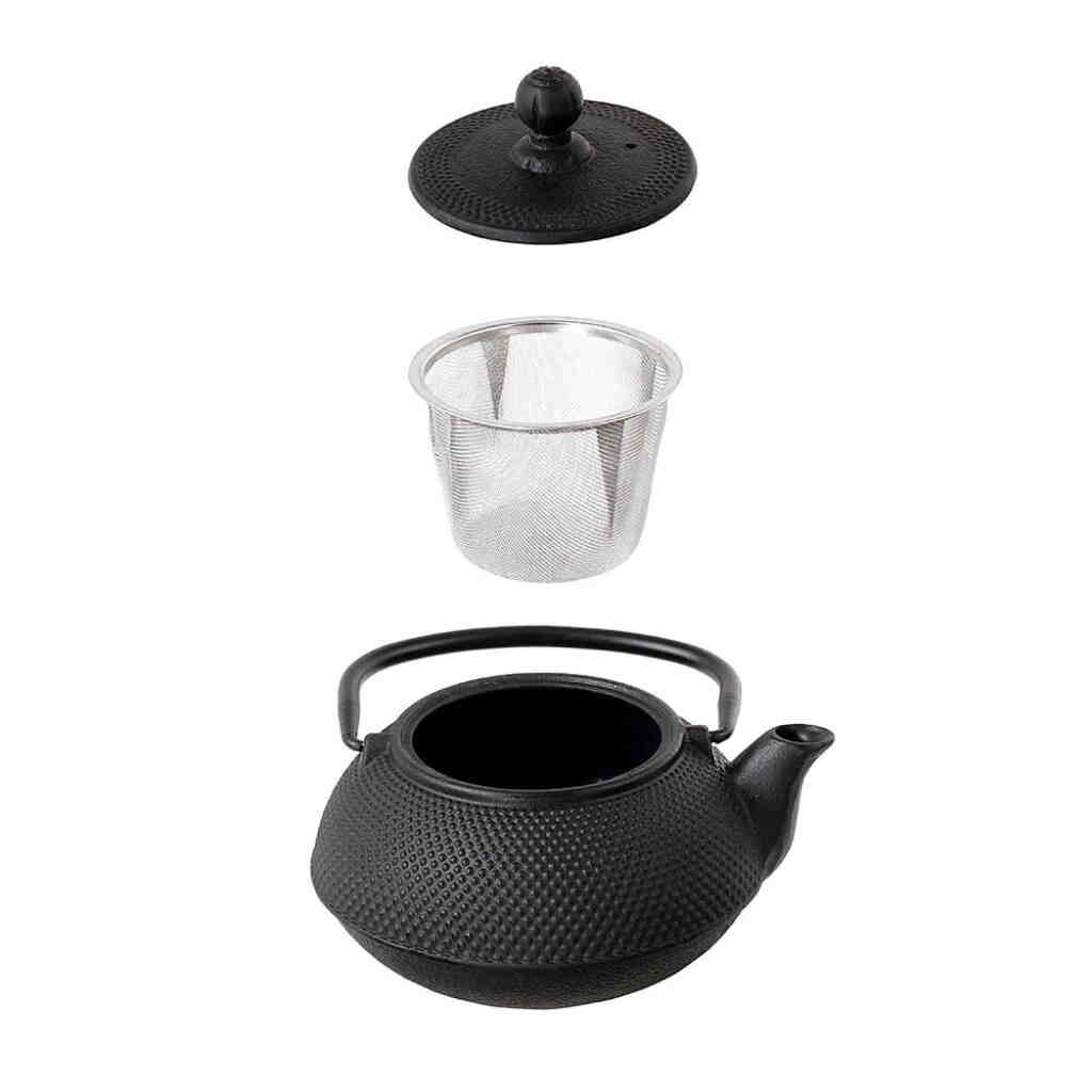 Ceainic din fonta cu infuzor si capac 600 ml negru - Efonta