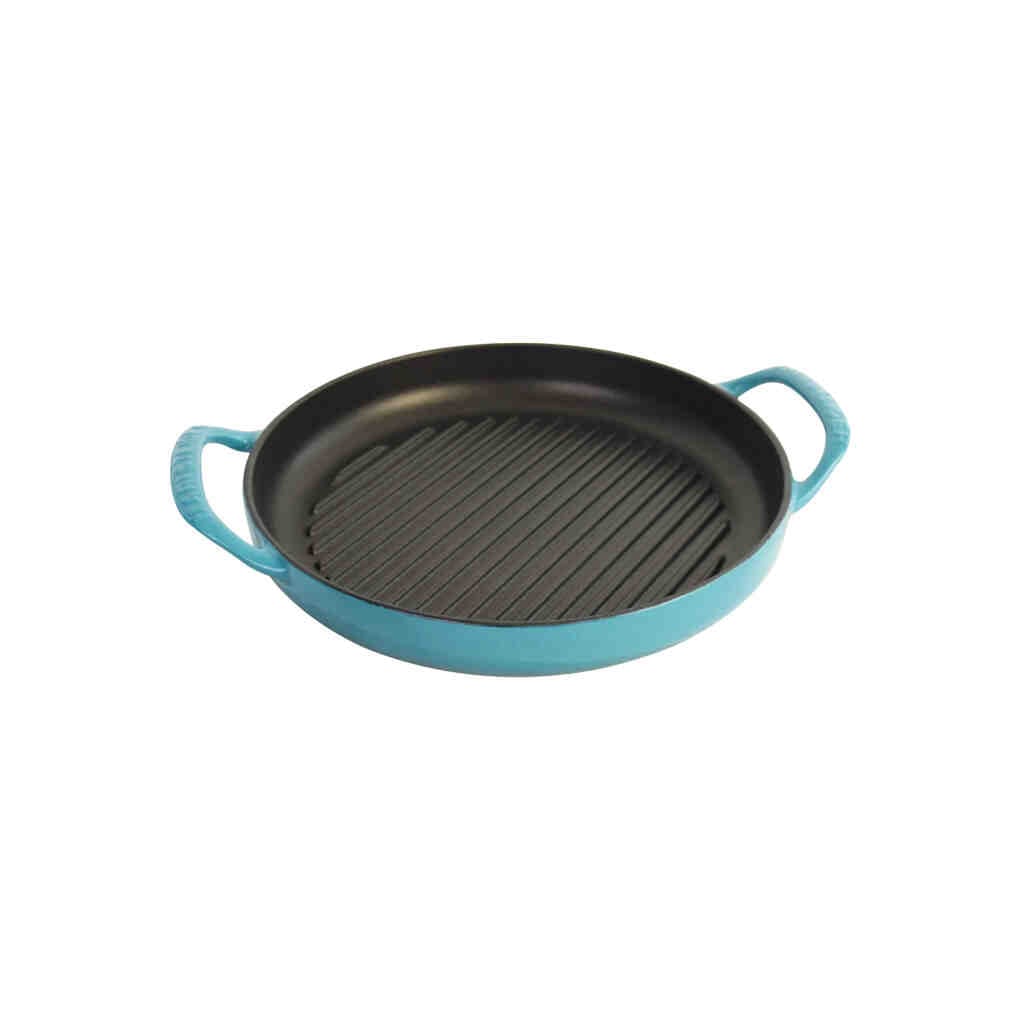 Grill 26.5 cm cu exterior emailat albastru și interior negru CS - Efonta